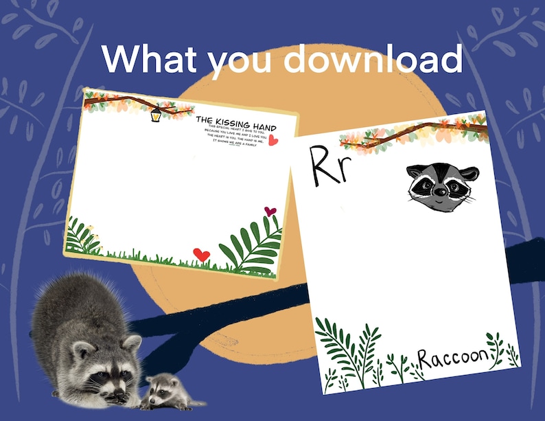 Kissing Hand Raccoon Handprint Craft - Etsy