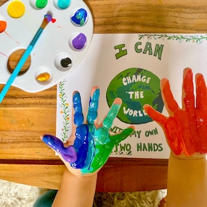 Change the World With My Own Two Hands Children’s Activity Handprint ...