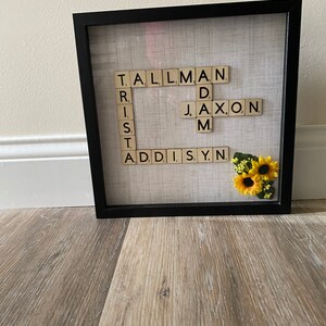 Personalized Scrabble Shadow Box - Etsy