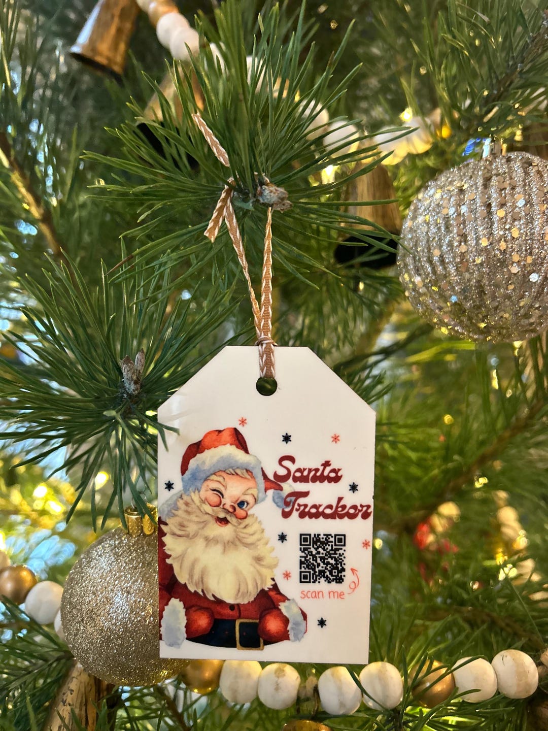Santa Tracker Ornament, Norad Santa, QR Code, Christmas Eve Box ...