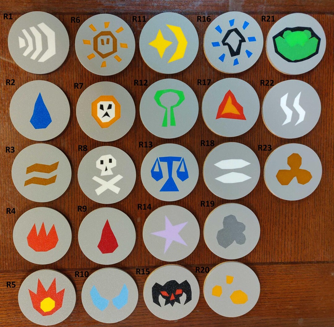 OSRS Rune Drink Coasters - Runescape Game Themed - Etsy