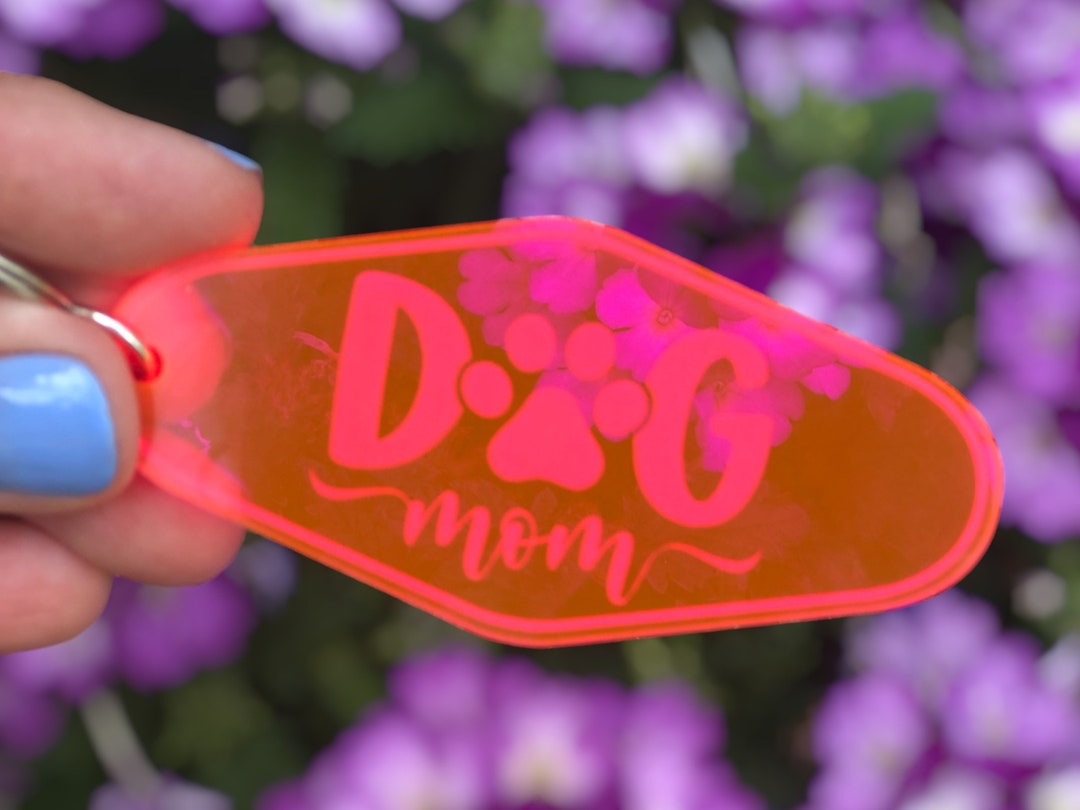 Transparent Acrylic Dog Themed Keychain: Dog Mom, Cute Dog Themed ...