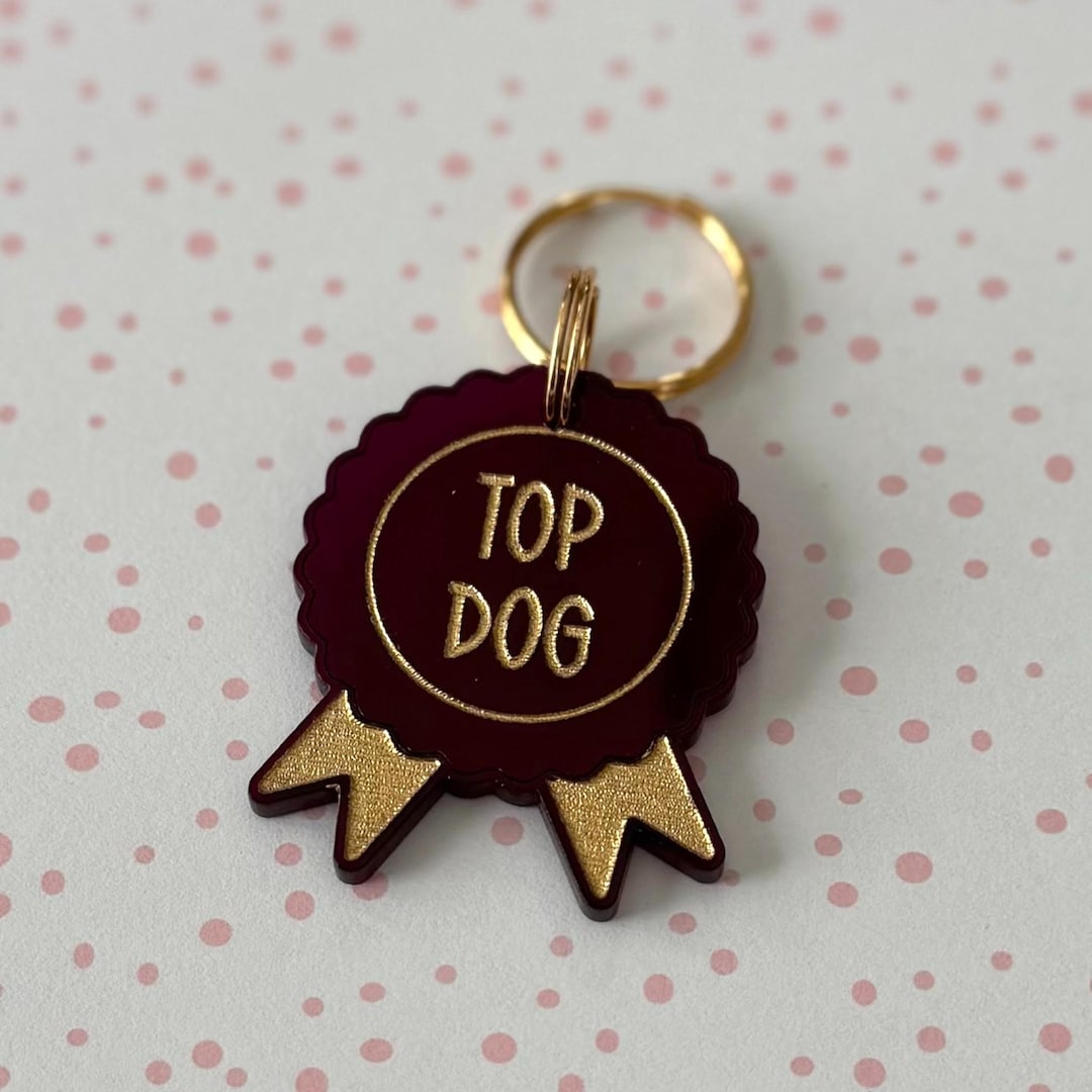 Acrylic Dog Tag: Top Dog Award, Personalized Dog Tag, Cute Dog Tag ...
