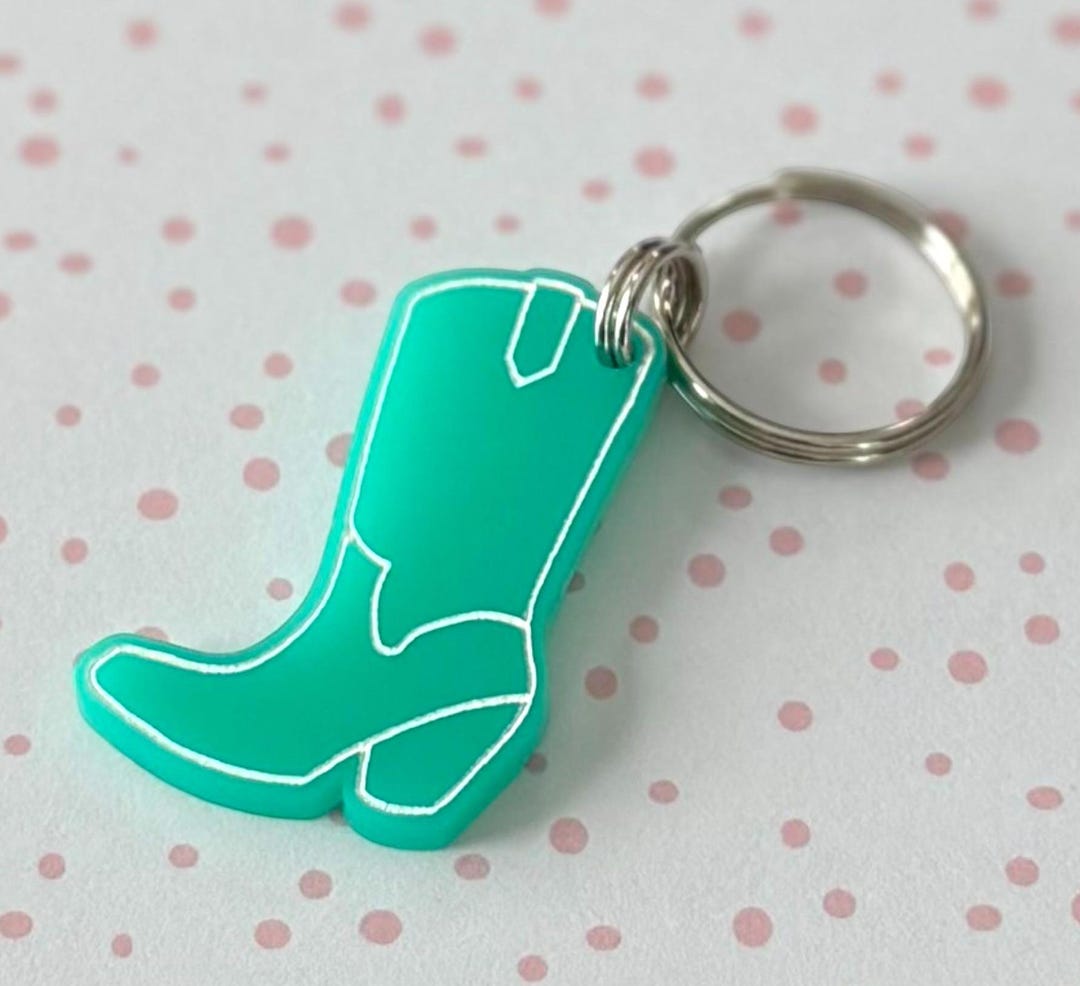 Acrylic Country Western Boot Dog Tag, Custom Dog Tag, Cowboy Cowgirl ...