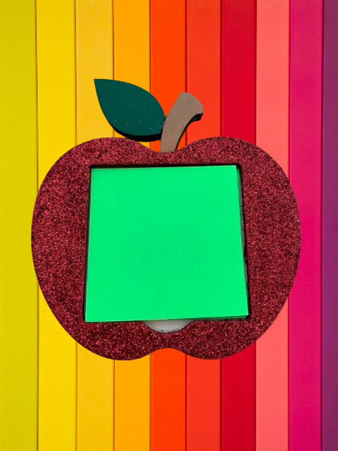 Apple Post It Note Holder - Etsy