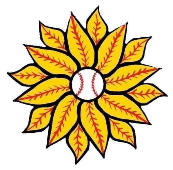 Baseball Sunflower SVG | Etsy