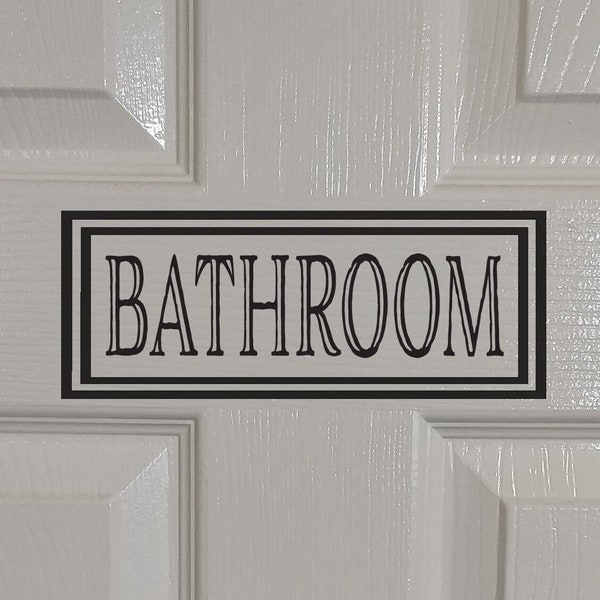 Bathroom Door Decal - Etsy