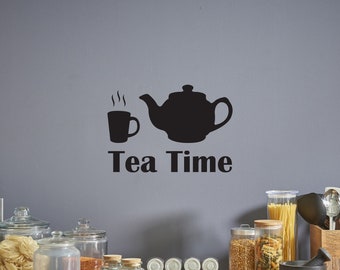 Tea Time Wall Decal | Etsy