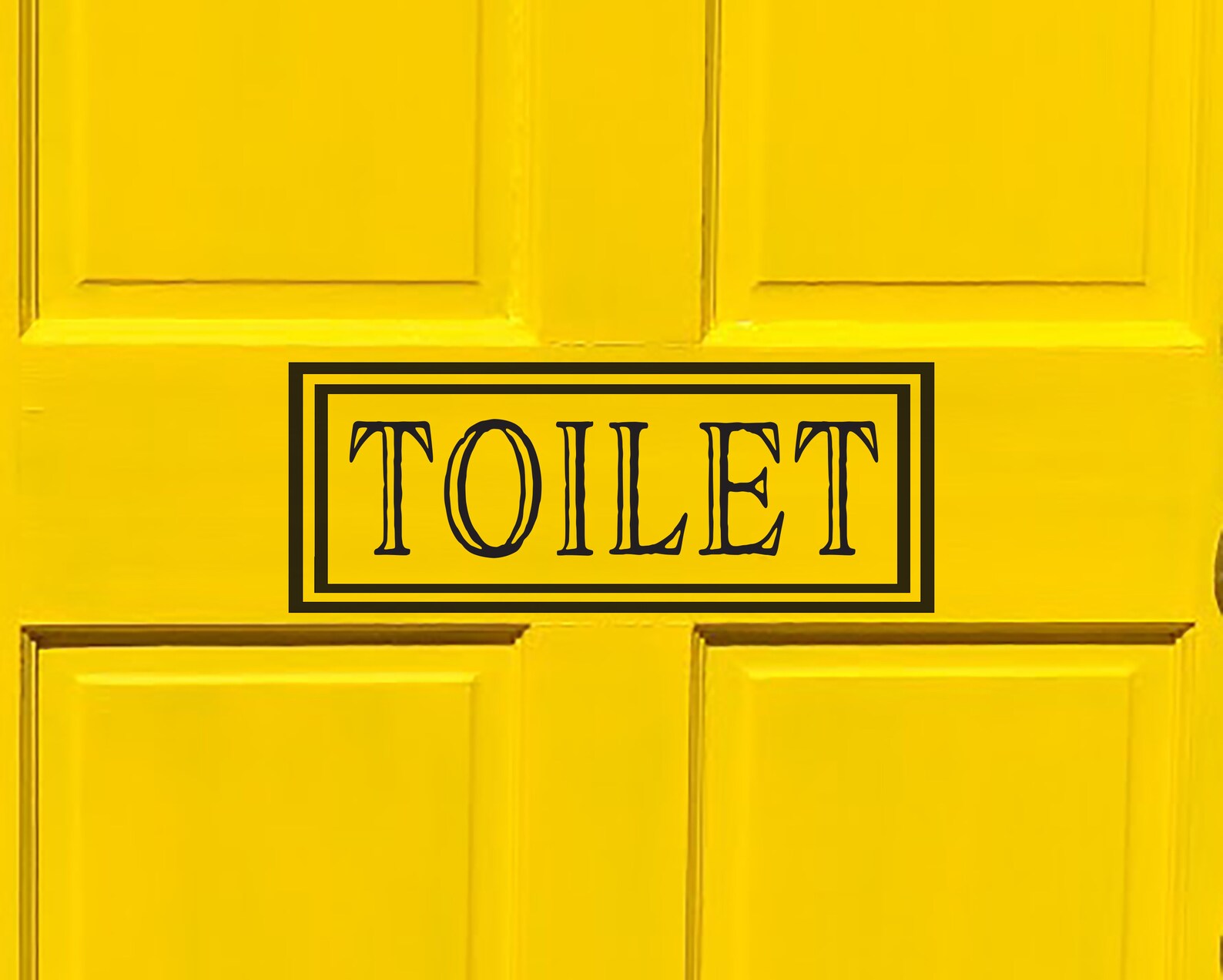 Toilet Door Decal Matt Vinyl Decal Sticker for Toilet Room | Etsy UK