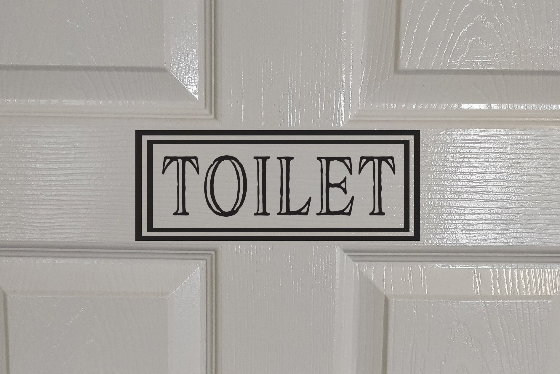 Toilet Door Decal Matt Vinyl Decal Sticker for Toilet Room - Etsy UK