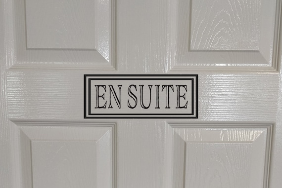 En Suite Door Decal Matt Vinyl Decal Sticker for Home En | Etsy UK