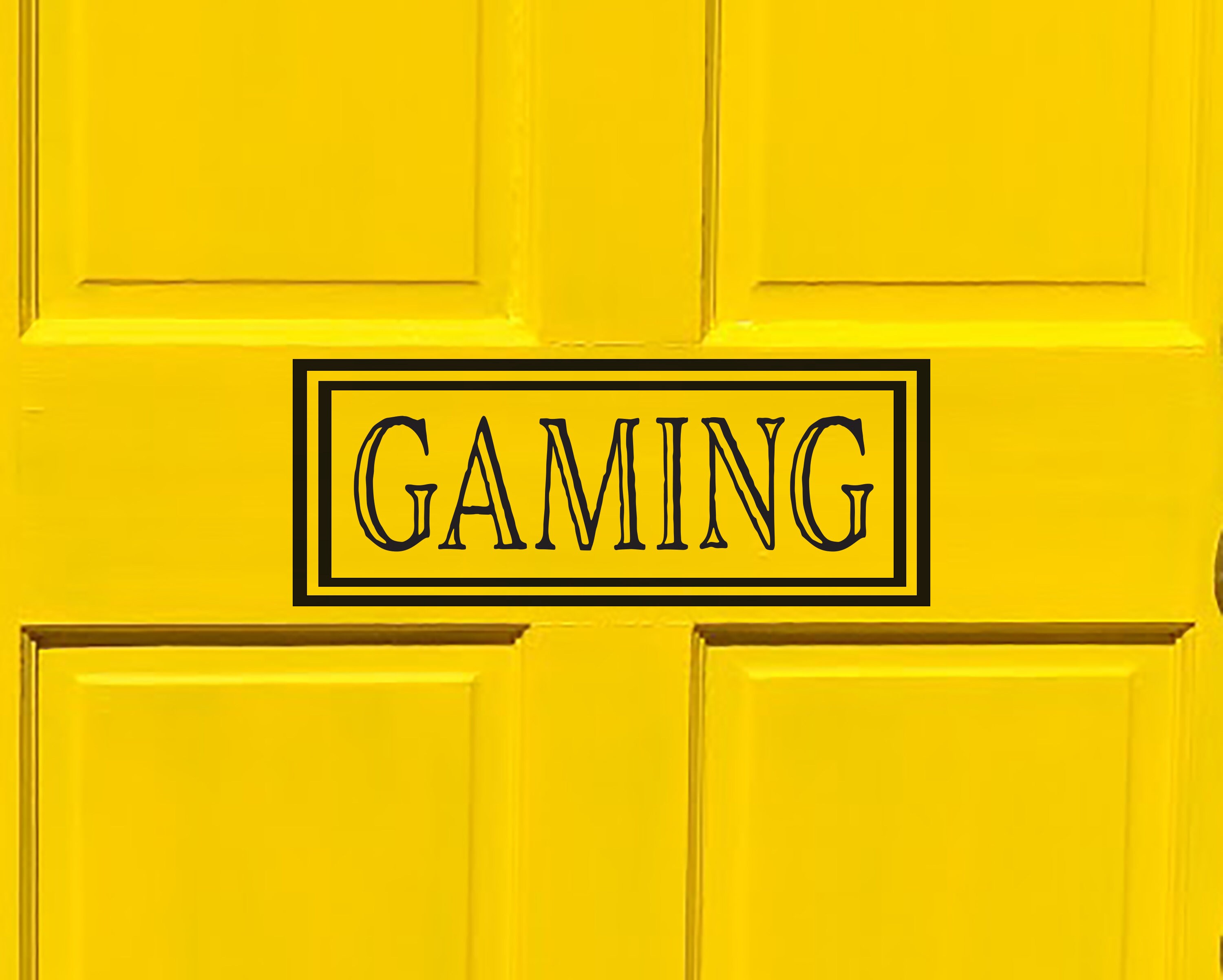 Gaming Room Door Decal Matt Vinyl Decal Sticker for Home - Etsy UK