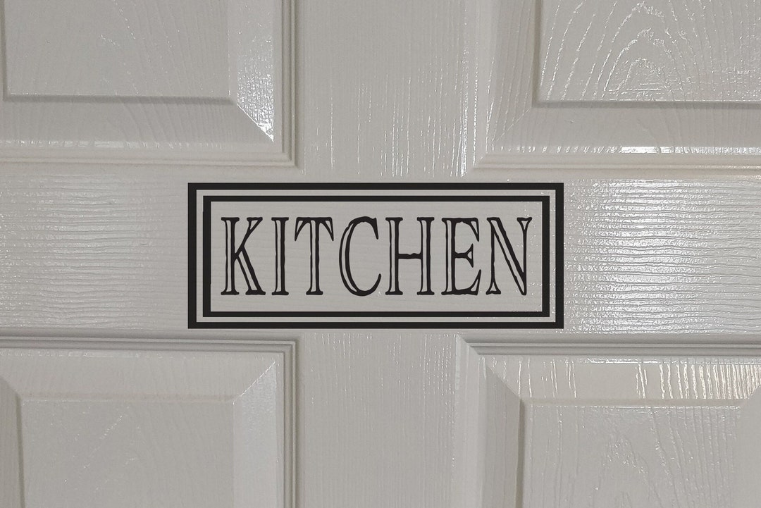 Kitchen Door Decal, Matt Vinyl Decal Sticker for Pantry Room Door ...