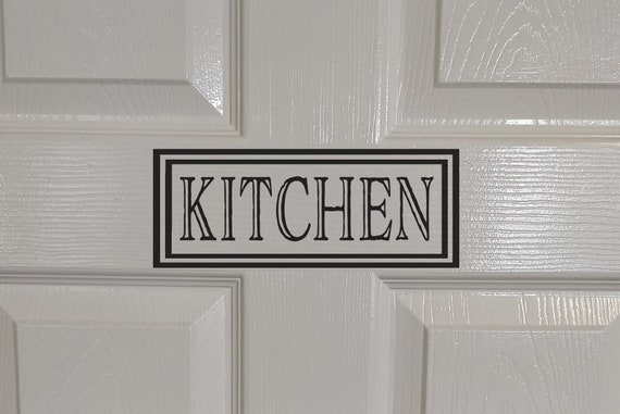 Kitchen Door Decal Matt Vinyl Decal Sticker for Pantry Room | Etsy