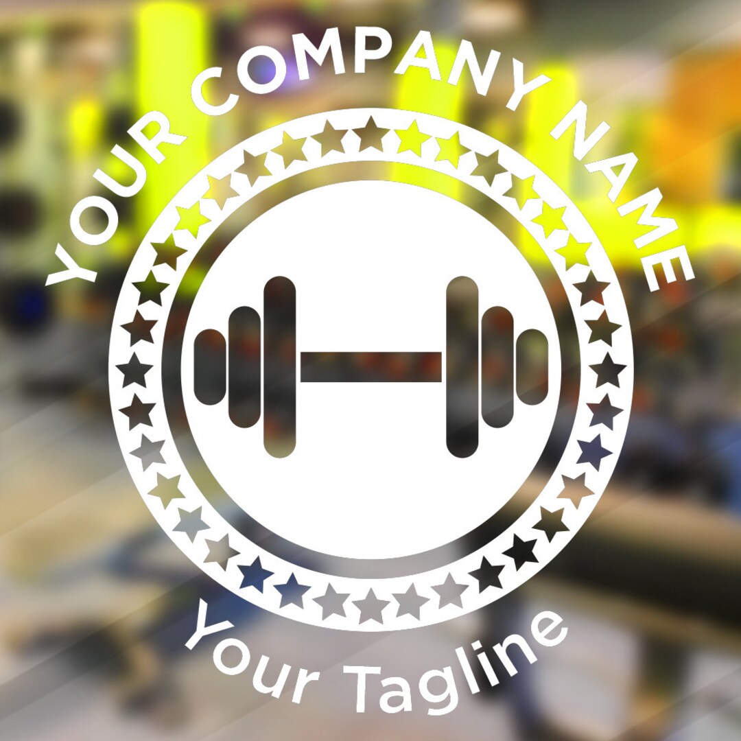 Gym Window Stickers Company Name Personalised Vinyl. - Etsy UK