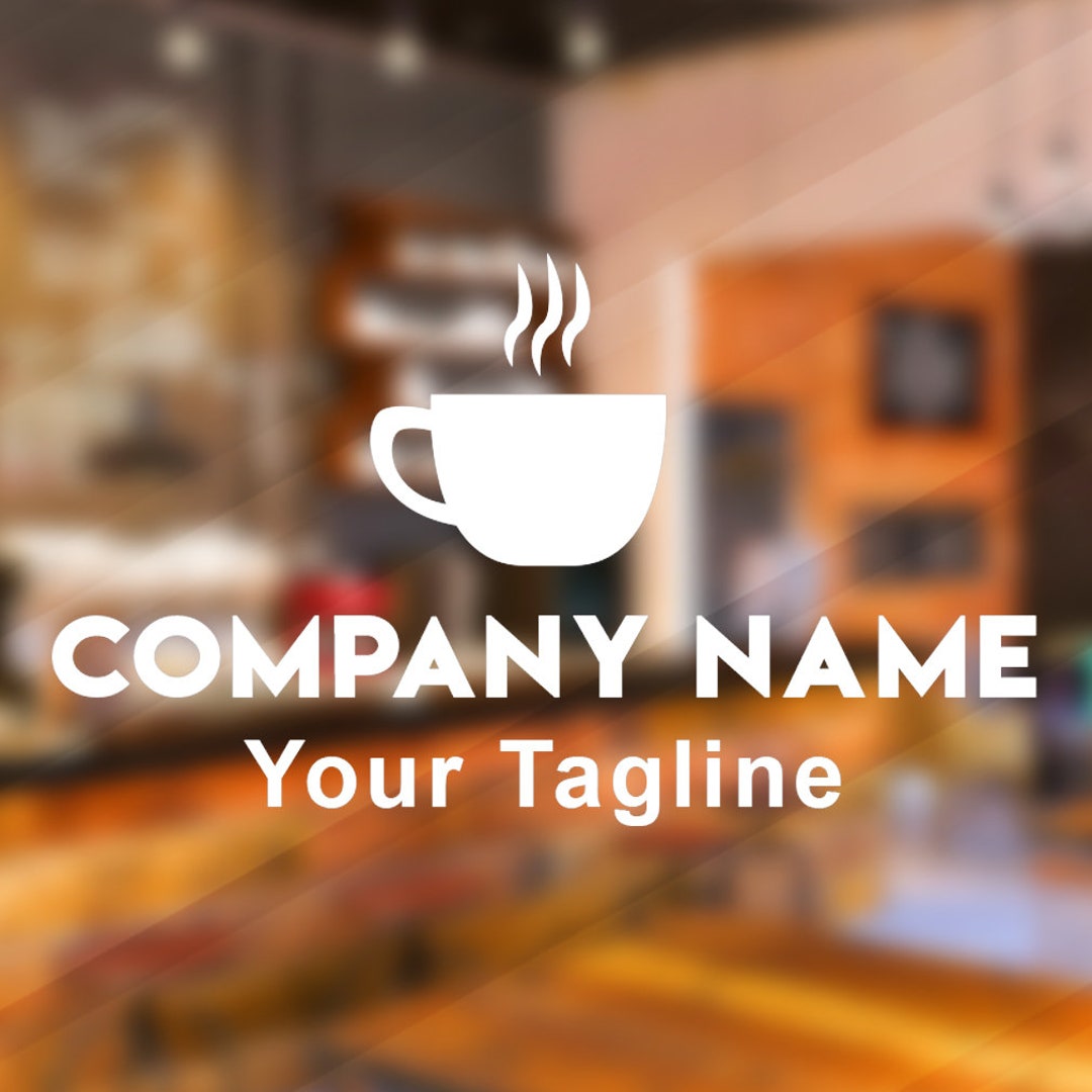 Coffee Shop Window Stickers Company Name Personalised Vinyl Decal - Etsy