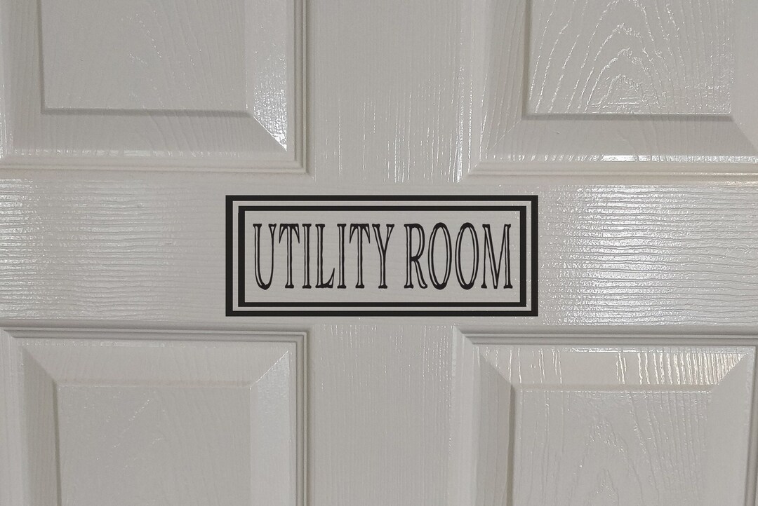 Utility Room Door Decal Matt Vinyl Decal Sticker for Home - Etsy