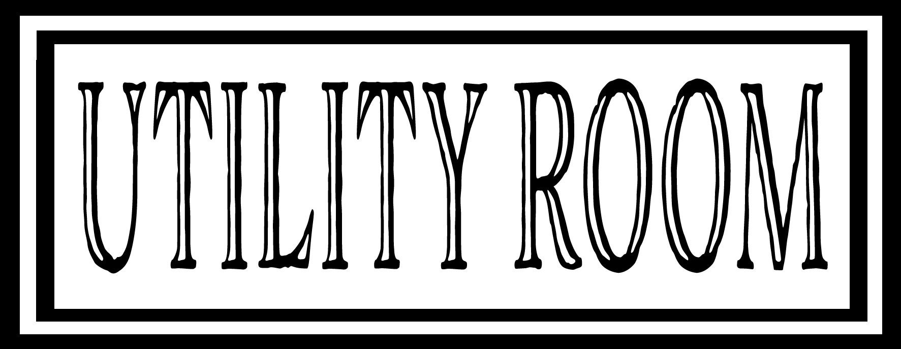 Utility Room Door Decal, Matt Vinyl Decal Sticker for Home Utility Room ...