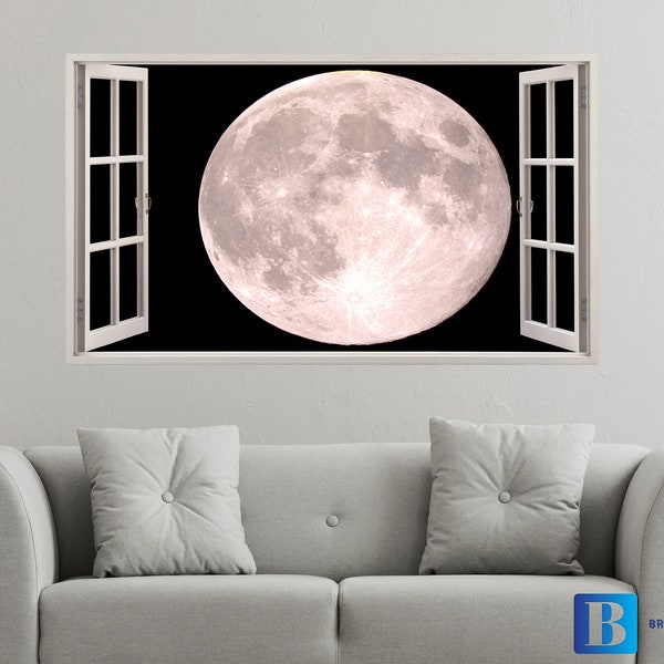 3d Moon Wall Stickers - Etsy