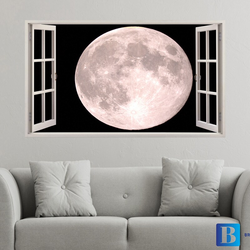3d Moon Wall Stickers - Etsy