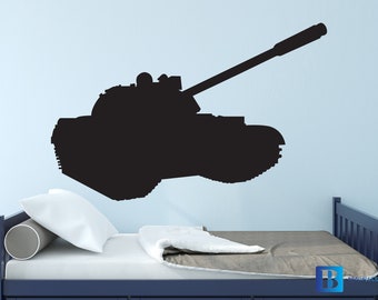Large Army Tank Vinyl Wall Art Sticker Decal Boys Children Toys Play ...