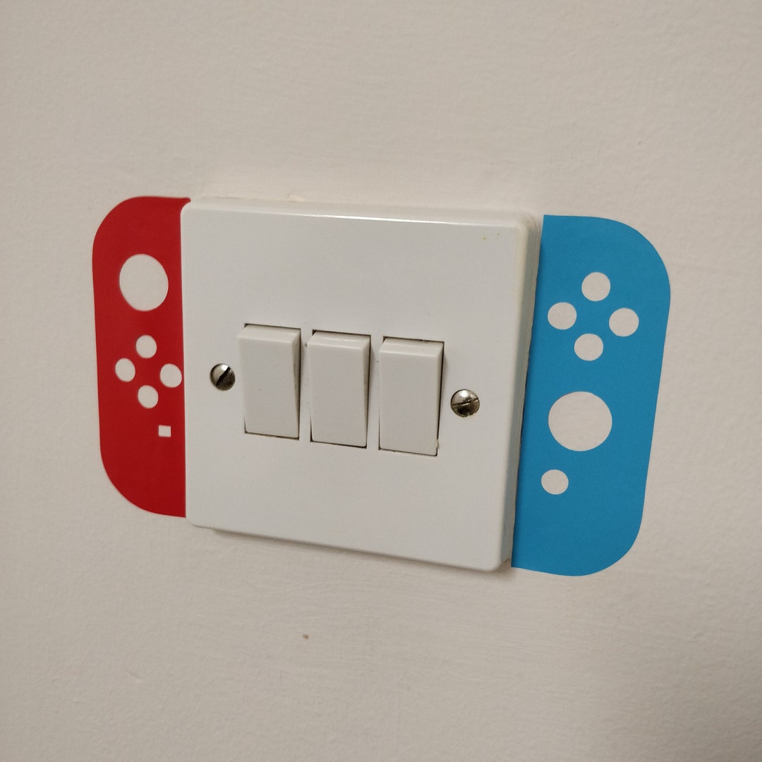 GAMING LIGHT SWITCH Controller - Kids Bedroom Vinyl Wall Decal Sticker ...
