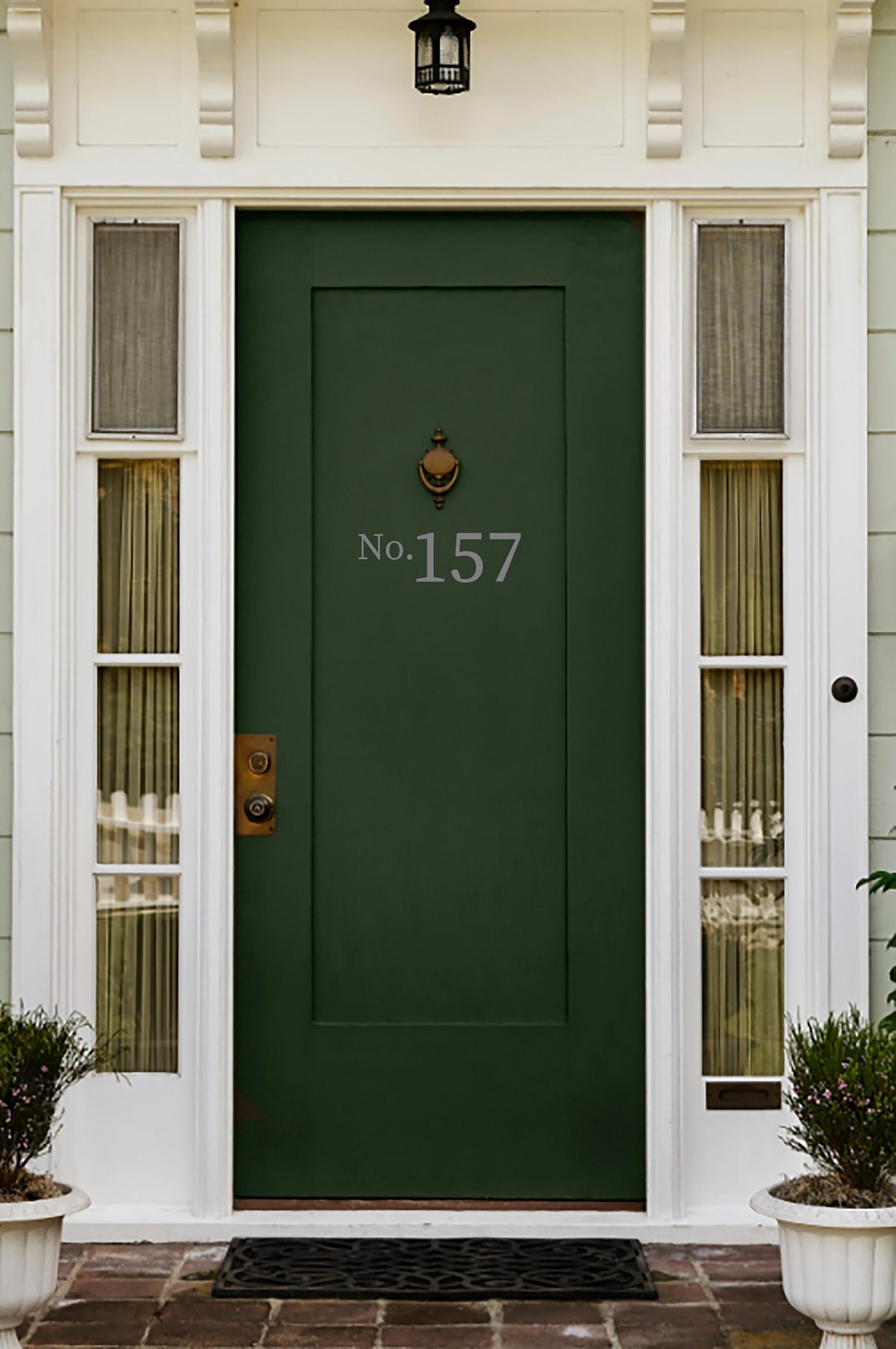 HOUSE NUMBER Front Door, Post Box, Letter Box Home Décor Matt Vinyl ...