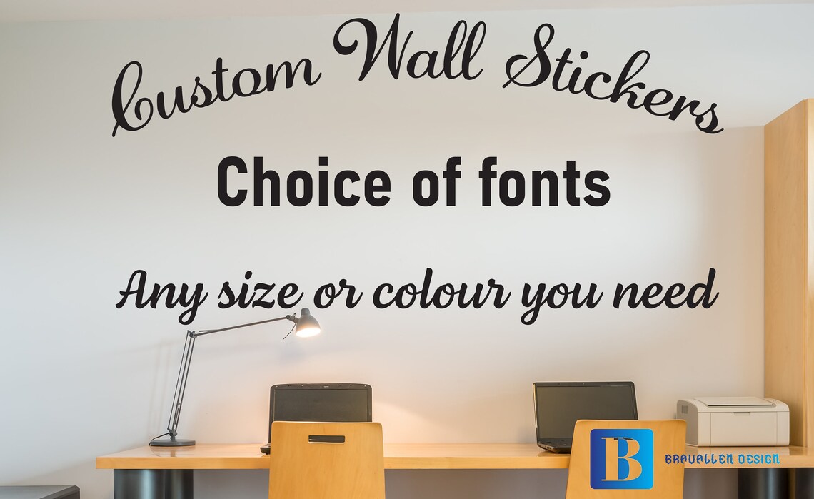 Personalised Wall Sticker Customise Text - Etsy UK