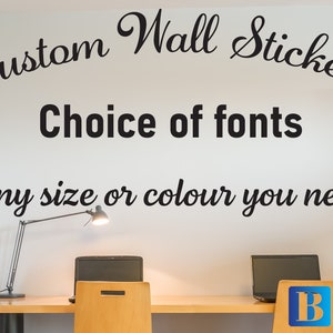 Personalised Wall Sticker Customise Text - Etsy UK