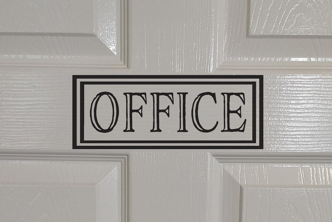 Office Door Decal, Matt Vinyl Decal Sticker for Office Room Door, Décor ...