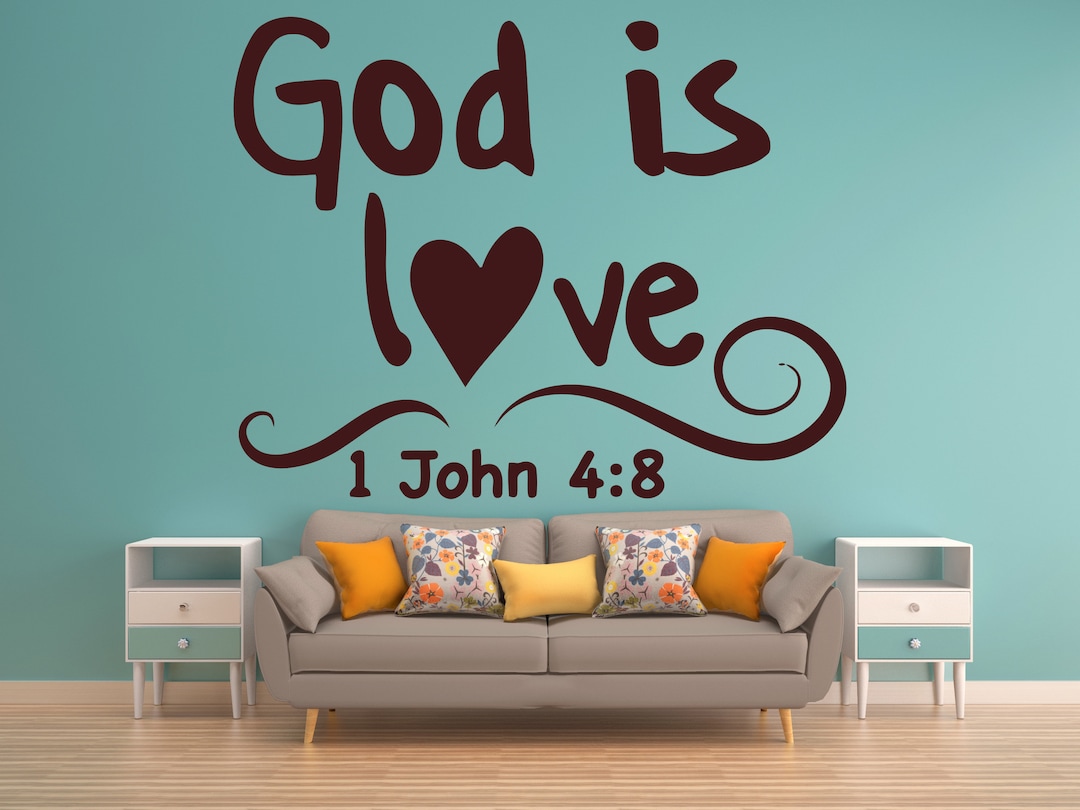 God is Love 1 John 4:8 Bible Verse Matt Vinyl Wall Art Decal Sticker - Etsy