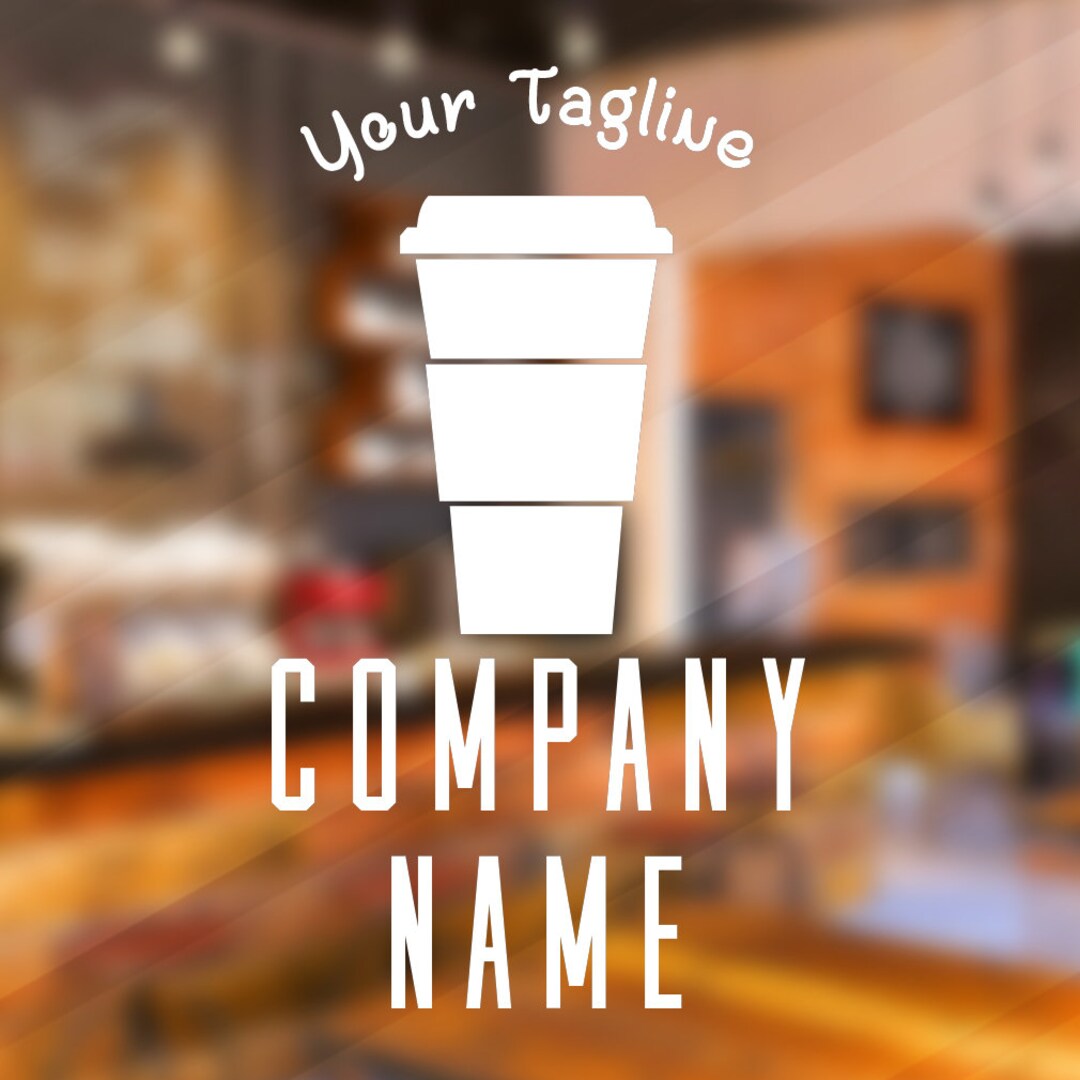 Coffee Shop Window Stickers Company Name Personalised Vinyl Decal - Etsy UK