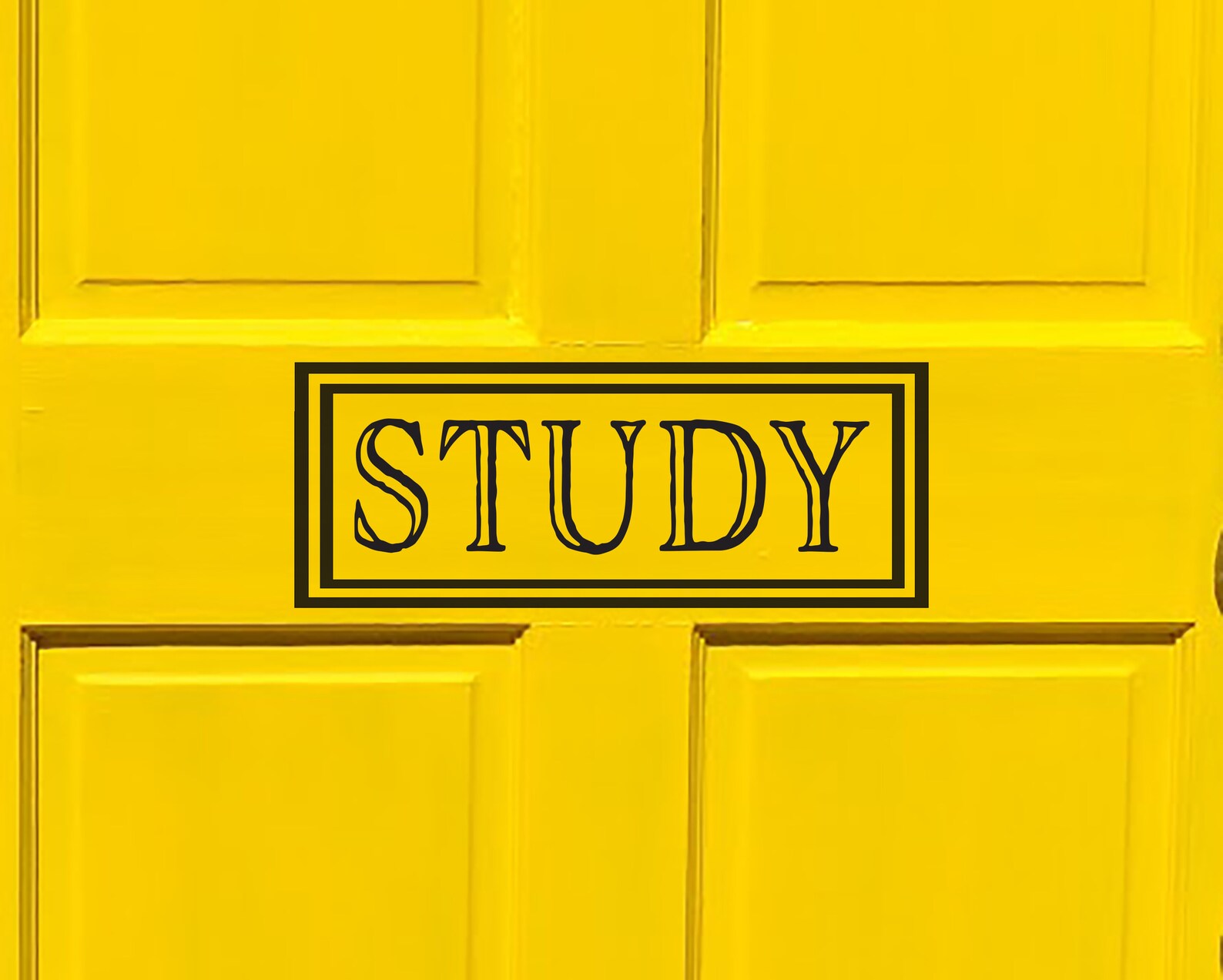 Study Door Decal, Matt Vinyl Decal Sticker for Home Study, Décor - Etsy