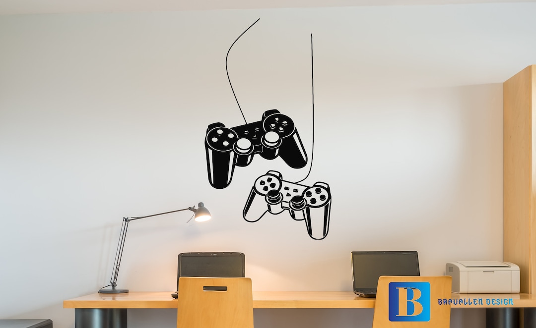 Game Controllers/joysticks Cool Gamer Wall Decal Sticker. Game Zone ...