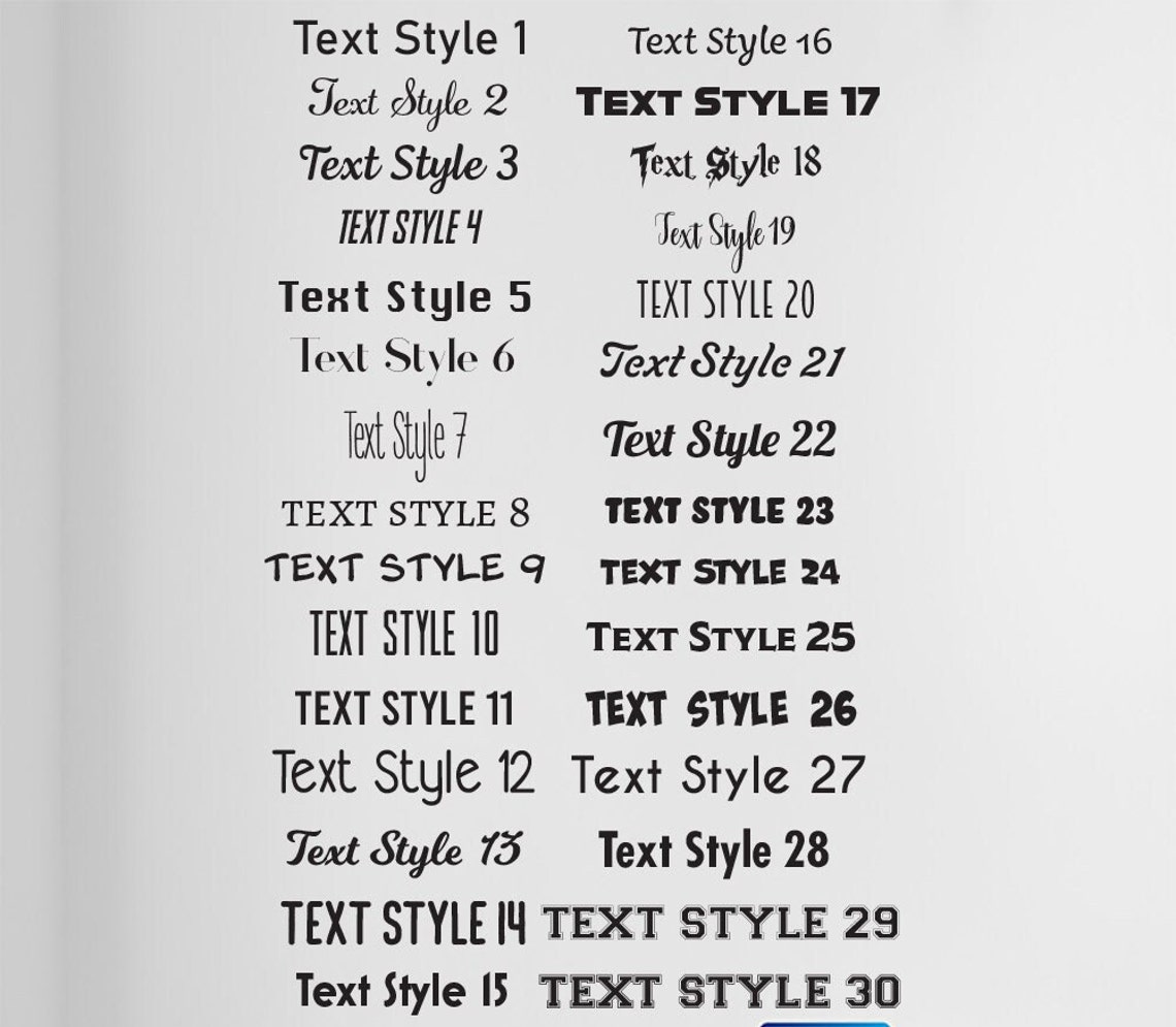 Personalised Wall Sticker Customise Text - Etsy UK