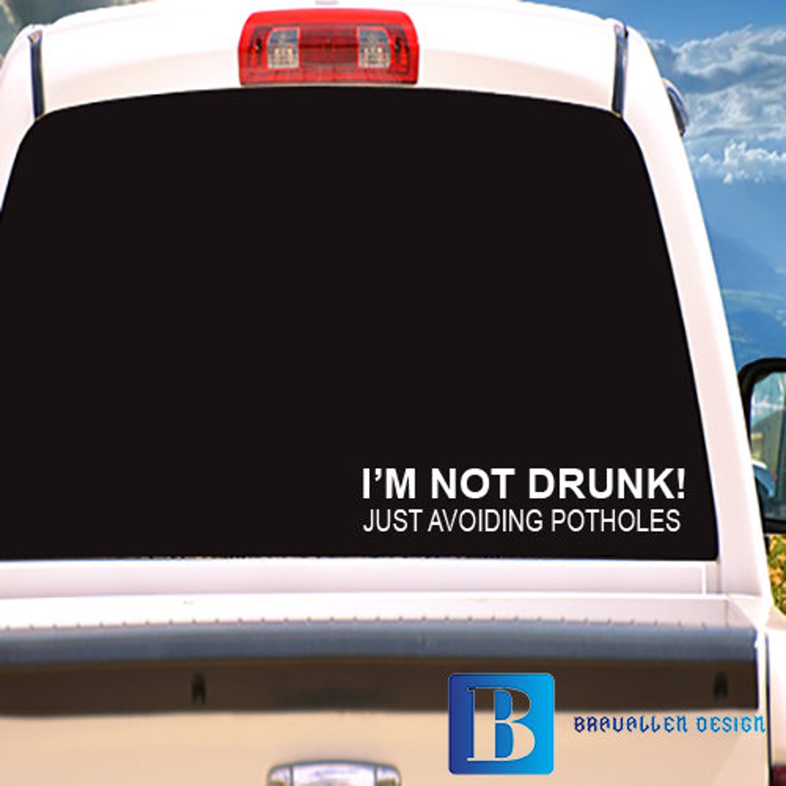 Im Not Drunk Just Avoiding Potholes Vinyl Car Decal Etsy