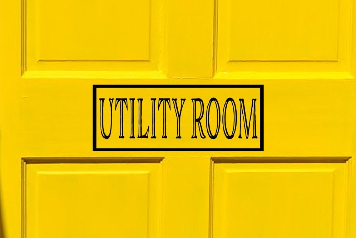 Utility Room Door Decal Matt Vinyl Decal Sticker for Home | Etsy