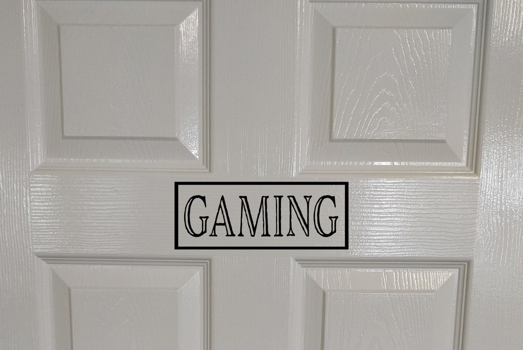 Gaming Room Door Decal, Matt Vinyl Decal Sticker for Home Gaming Room ...