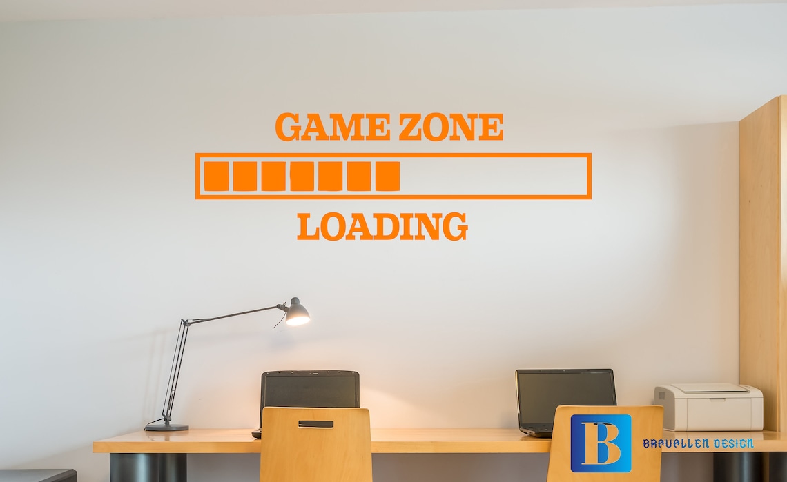 Game Zone Loading Boys Bedroom Gaming Room Wall Art Vinyl - Etsy UK