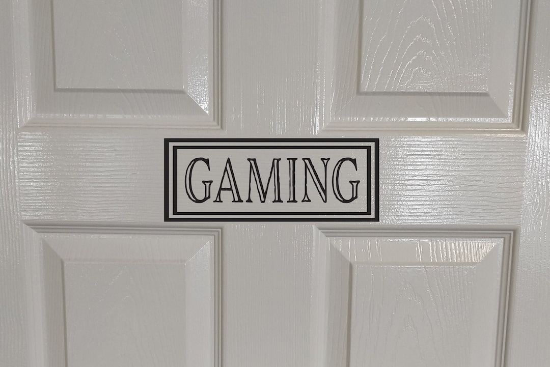 Gaming Room Door Decal, Matt Vinyl Decal Sticker for Home Gaming Room ...