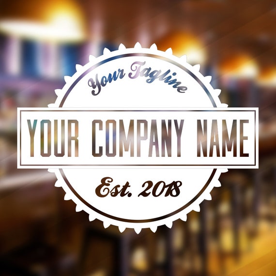 Bar Pub Alcohol Beer Cap Window Stickers Company Name - Etsy UK