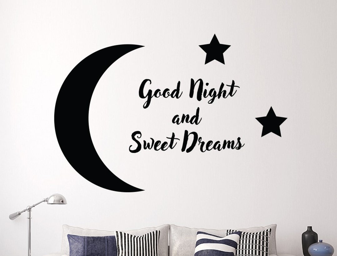 Good Night and Sweet Dreams Matt Vinyl Wall Art Decal Sticker - Etsy