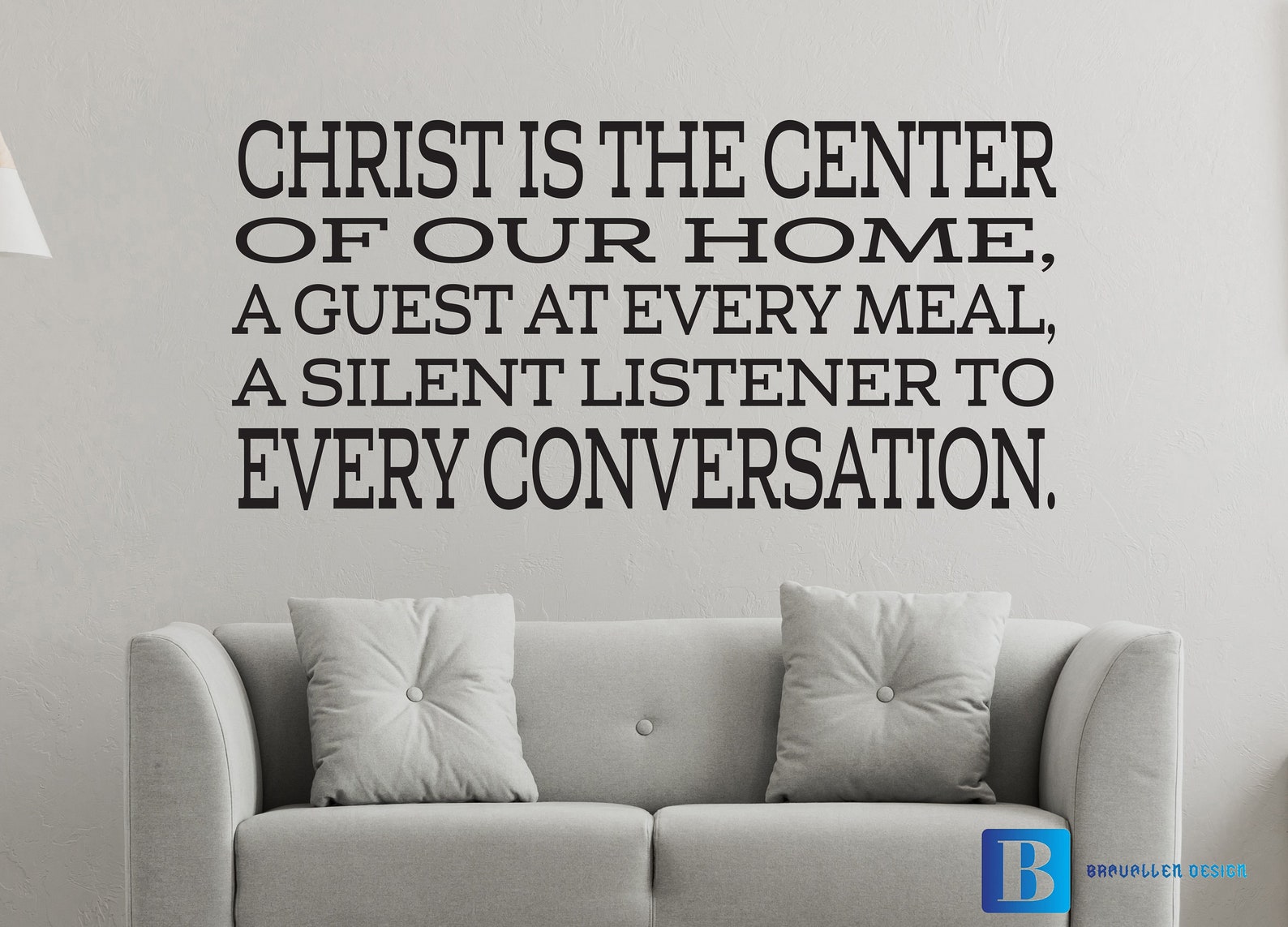 Christ is the Center of Our Home Religious Home Wall Art Decal - Etsy