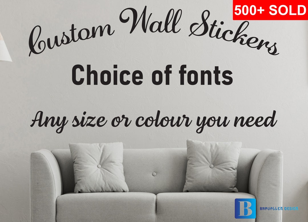Personalised Wall Sticker Customise Text - Etsy UK