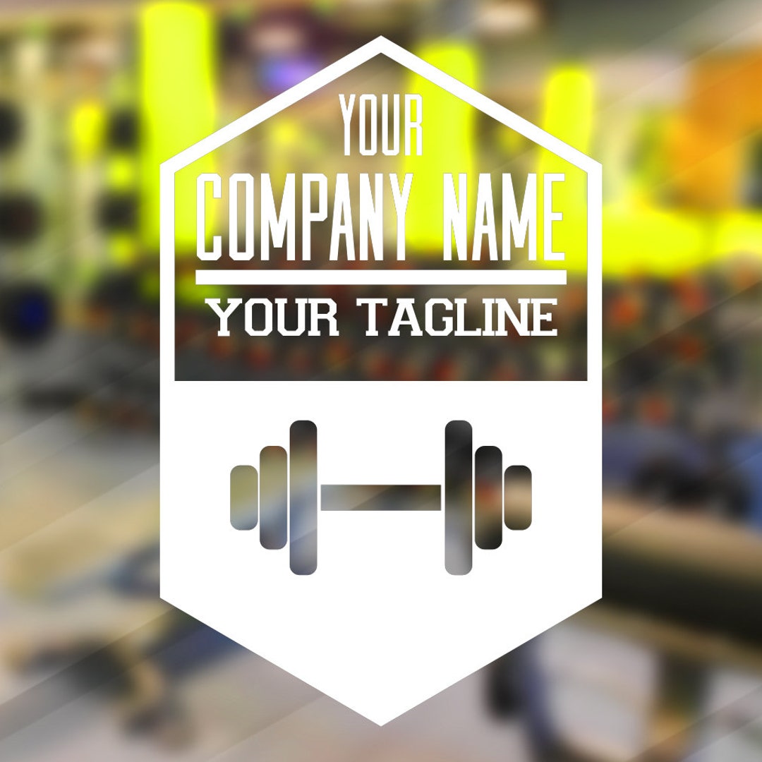 Gym Window Stickers Company Name Personalised Matt Vinyl Decal - Etsy UK