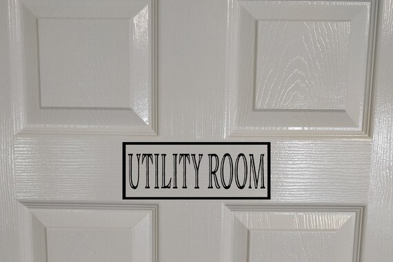 Utility Room Door Decal Matt Vinyl Decal Sticker for Home | Etsy