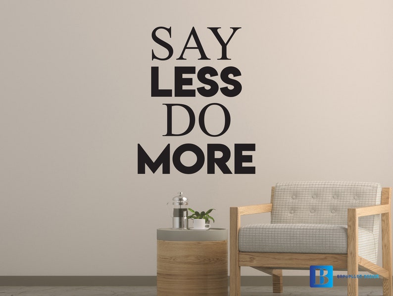 Say Less Do More Gym Inspiration Workout Wall Decal | Etsy