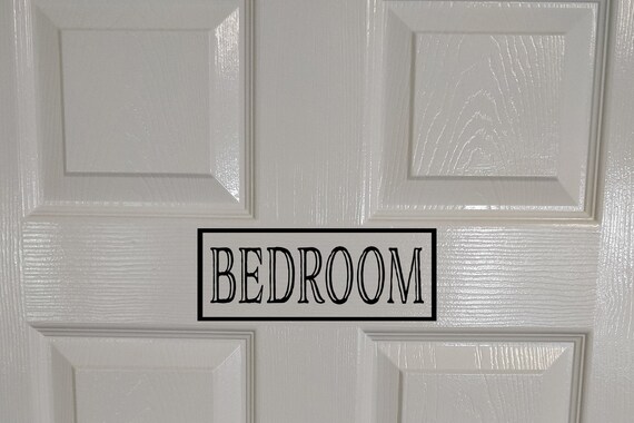 Bedroom Door Decal Matt Vinyl Decal Sticker for Bedroom Door | Etsy