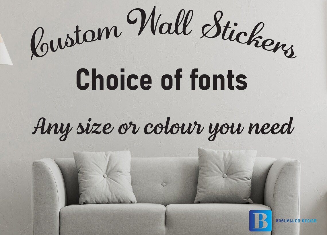 Personalised Wall Sticker Customise Text - Etsy UK