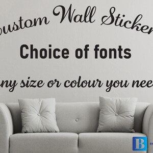 Personalised Wall Sticker Customise Text | Etsy UK